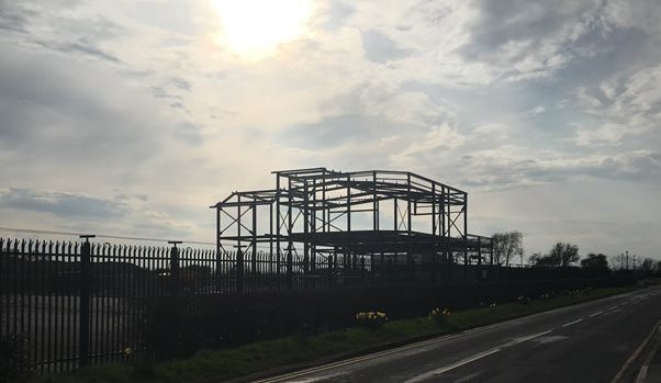 Progress - Brough Fire Station Steelwork Erection - Humber Enterprise Park